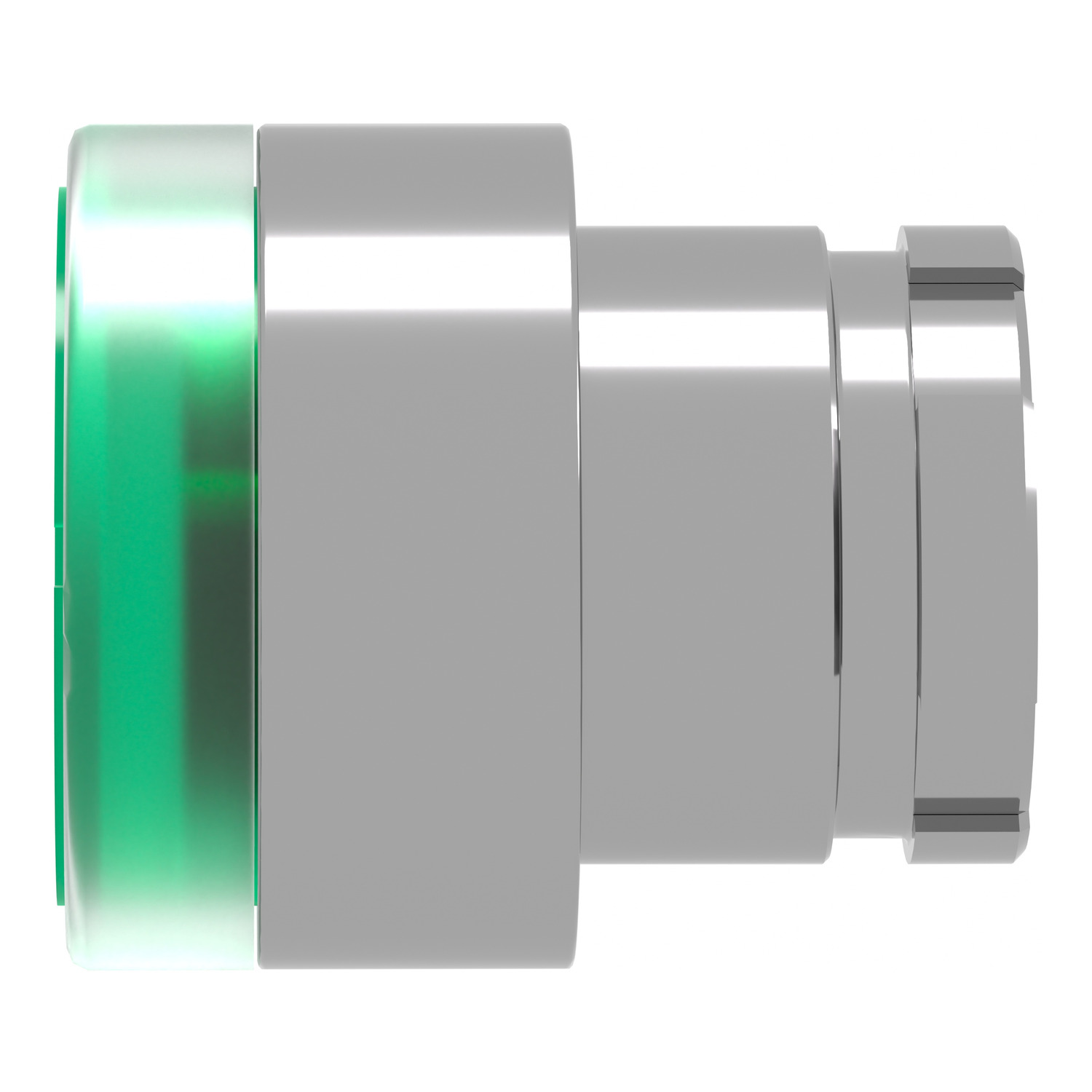 ZB2BW33C - Illuminated push button head, Easy Harmony XB2, metal, flush, green, 22mm, spring ...
