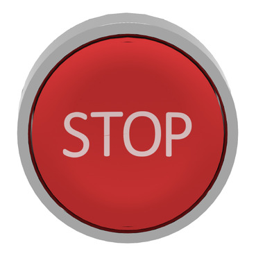Harmony XB4 push-button head metal, flush, red, 22mm, spring return ...