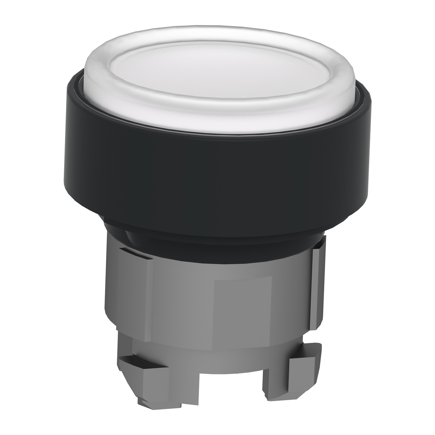 ZB4BP1837 - Push button head, Harmony XB4, black metal, flush, white ...