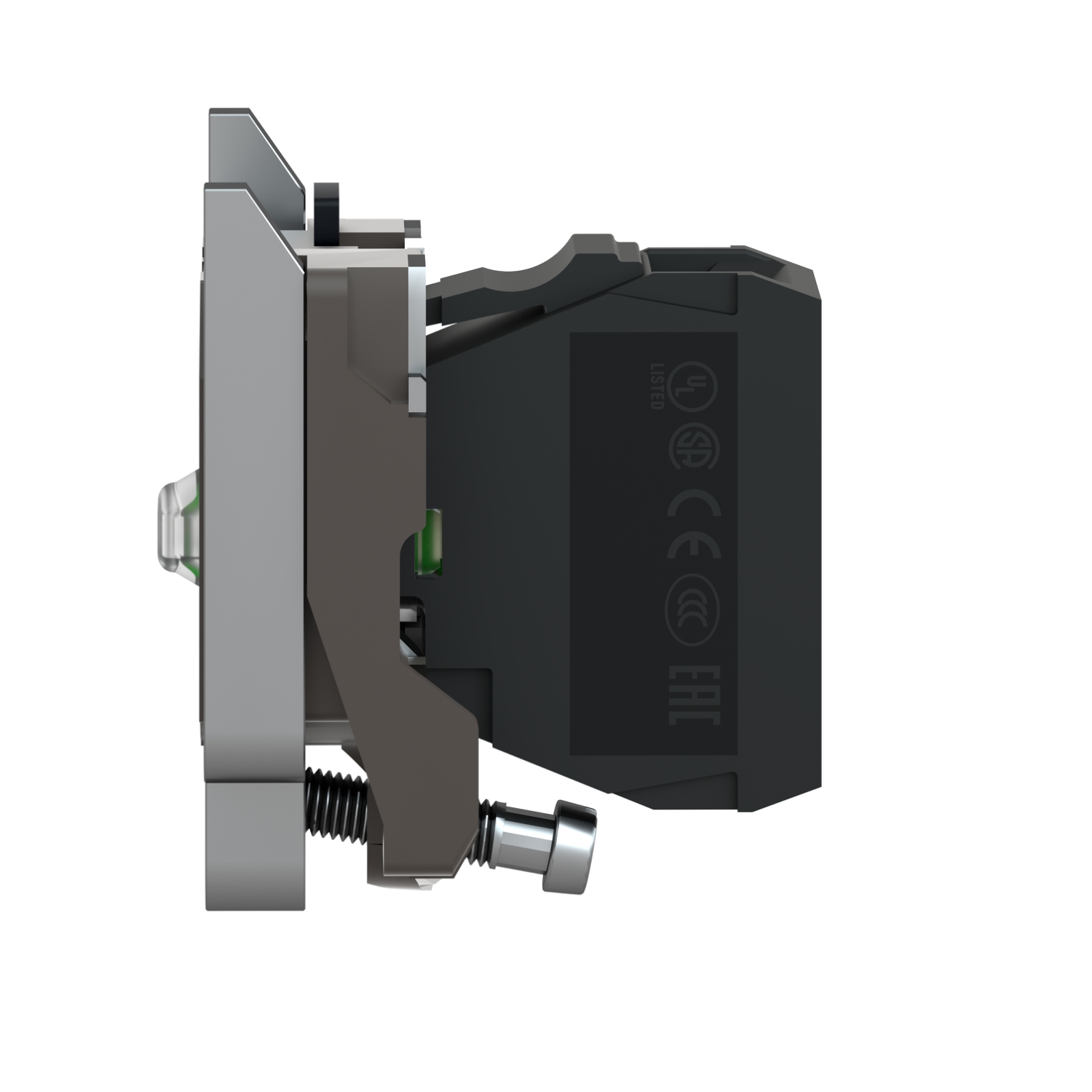 Zb4bvb3 Green Light Block With Bodyfixing Collar Integral Led 24v