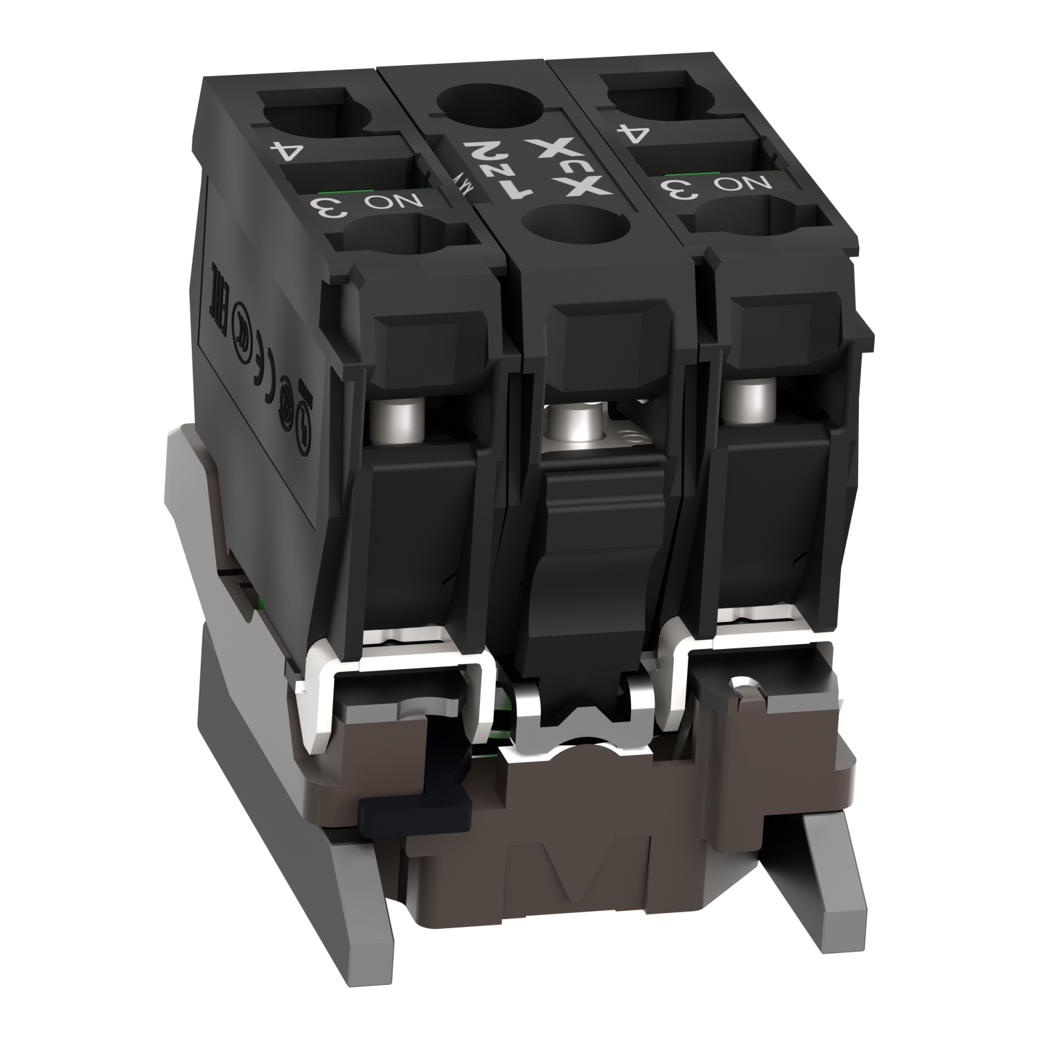 ZB4BW0G13 - Harmony XB4 - contact corps complet avec bloc lumineux - Harmony - avec collerette ...