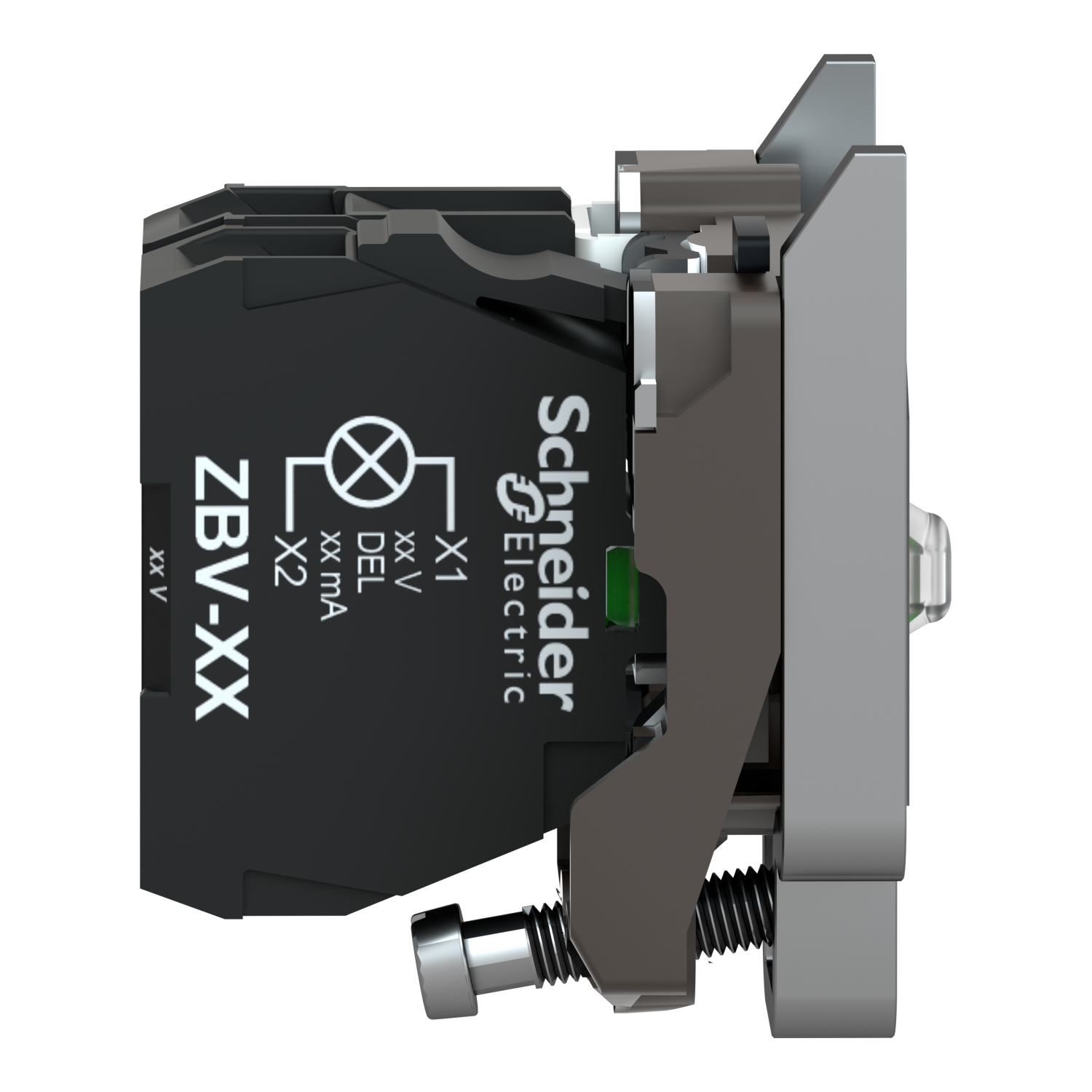 ZB4BW0G41 - Light block with body fixing collar, Harmony XB4, metal ...