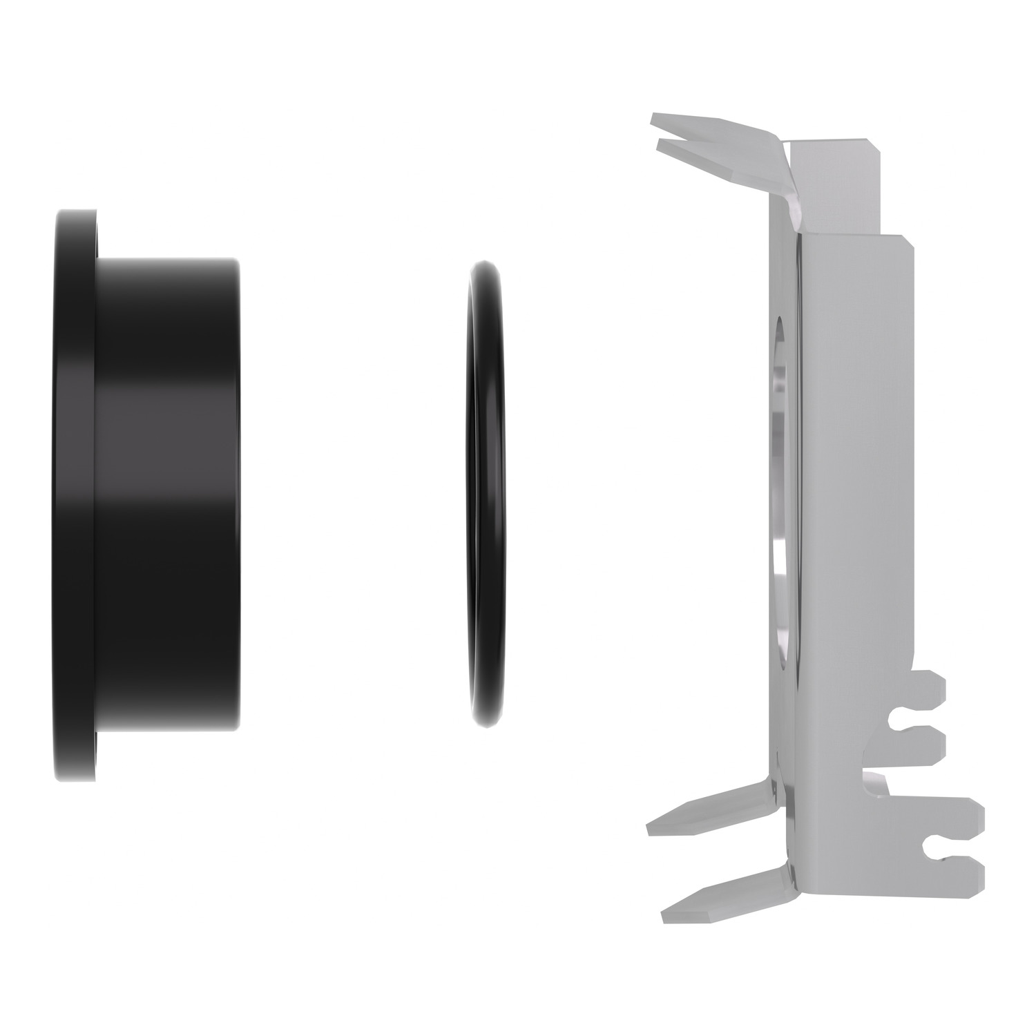 ZB4BZ022 - Flush mounting kit, Harmony XB4, metal, black, for selector ...