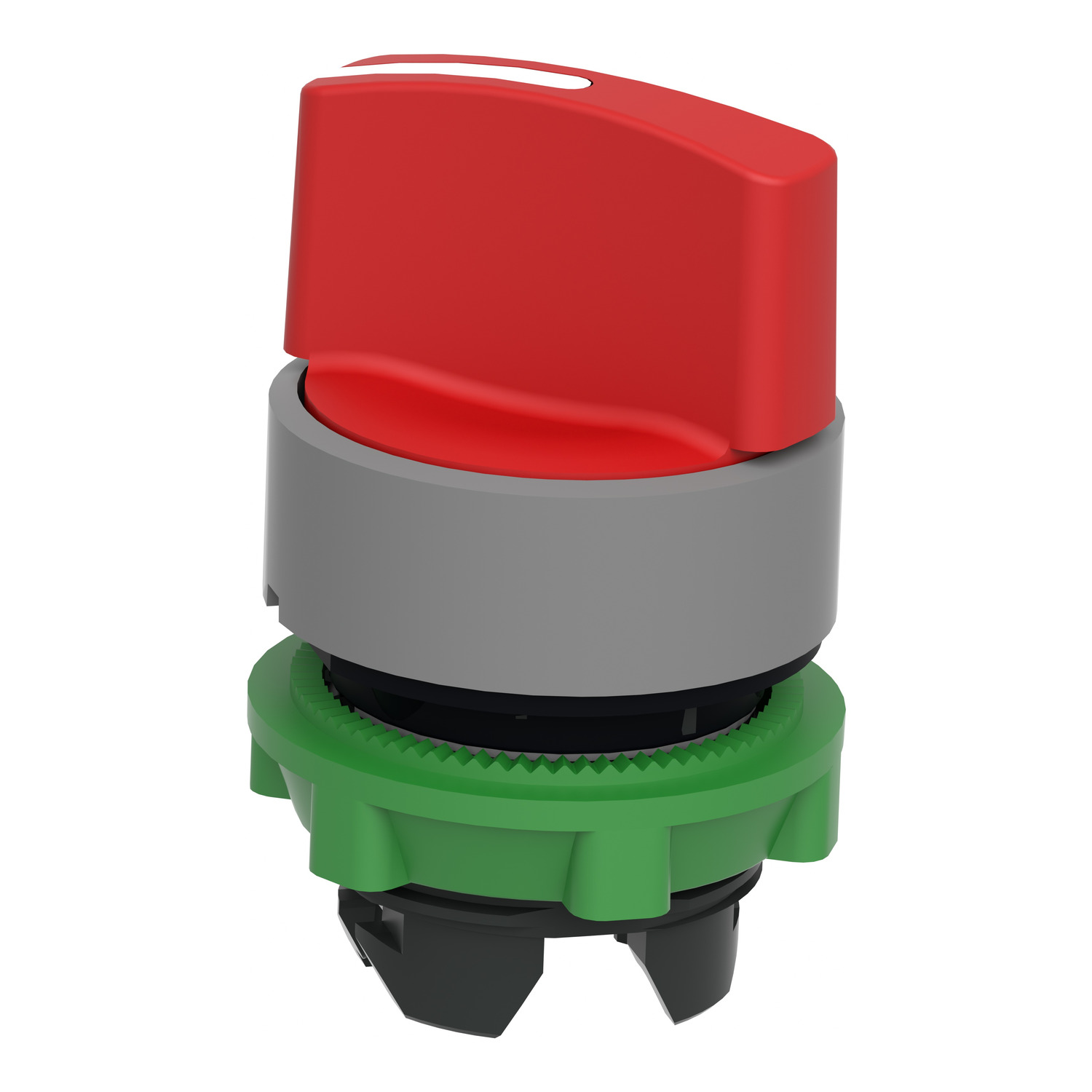 ZB5AD204C0 - Selector switch head, Harmony XB5, plastic, red, 22mm, 2 positions, stay put, grey ...