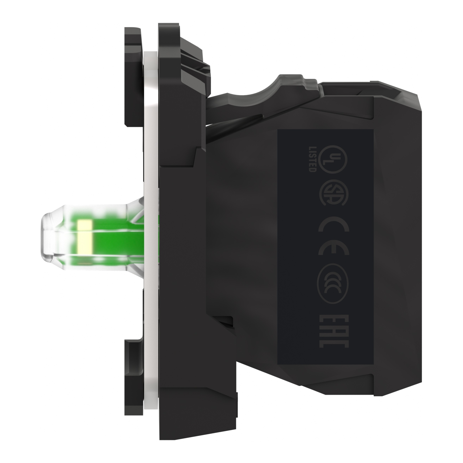 Zb5avbg3 Green Light Block With Bodyfixing Collar Integral Led 24