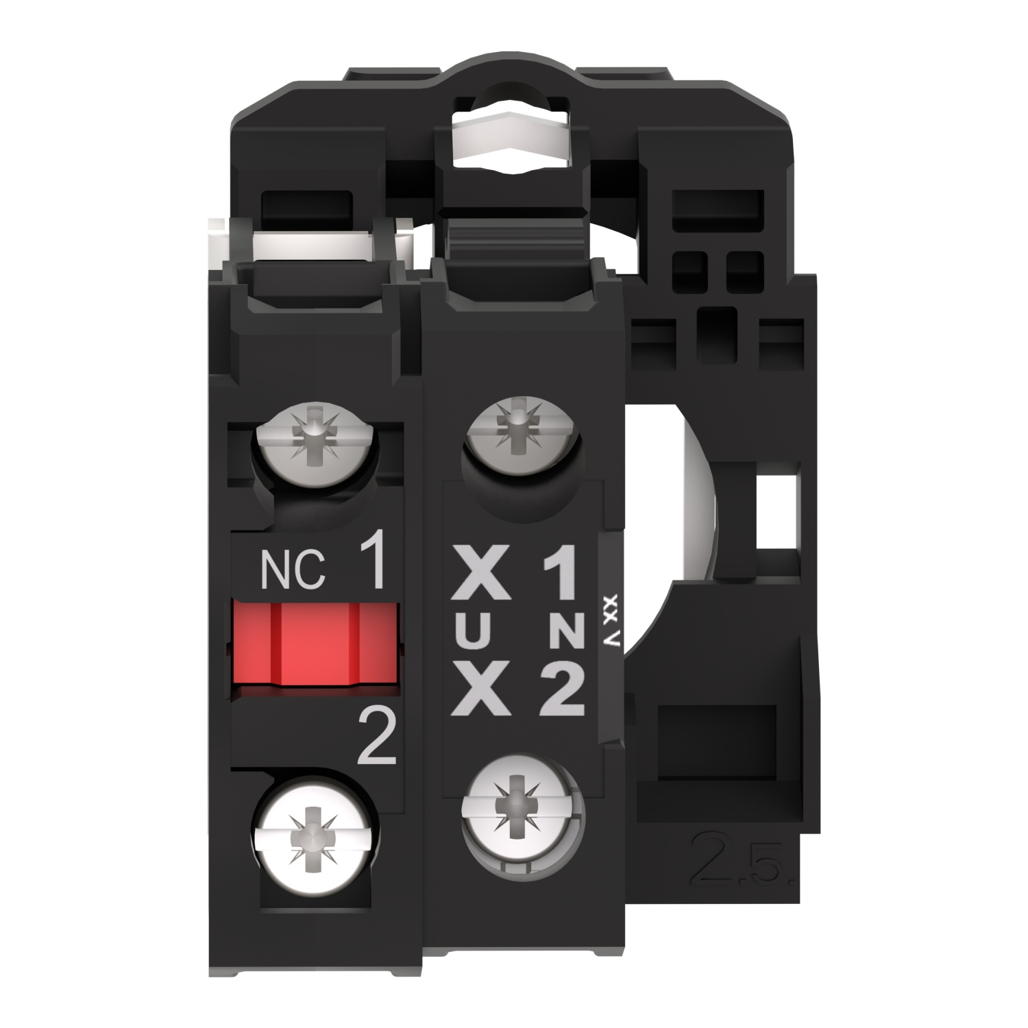 ZB5AW0B12 - 일체형 본체/접점 어셈블리 및 조명 블록, Harmony XB5, XB4, 내장 LED 24V 1NC 포함 ...