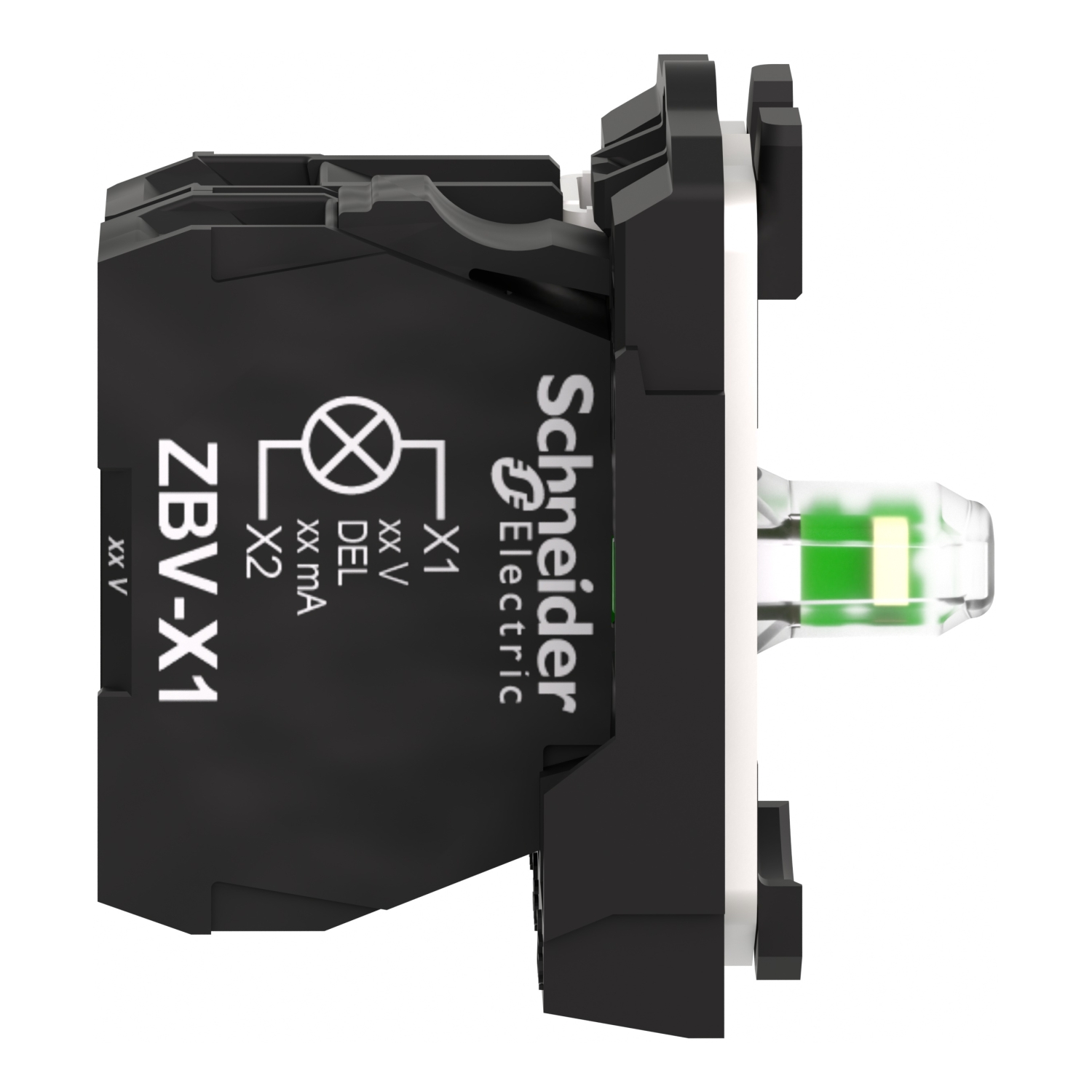 ZB5AW0B61 - Light block with body fixing collar, Harmony XB5, plastic ...