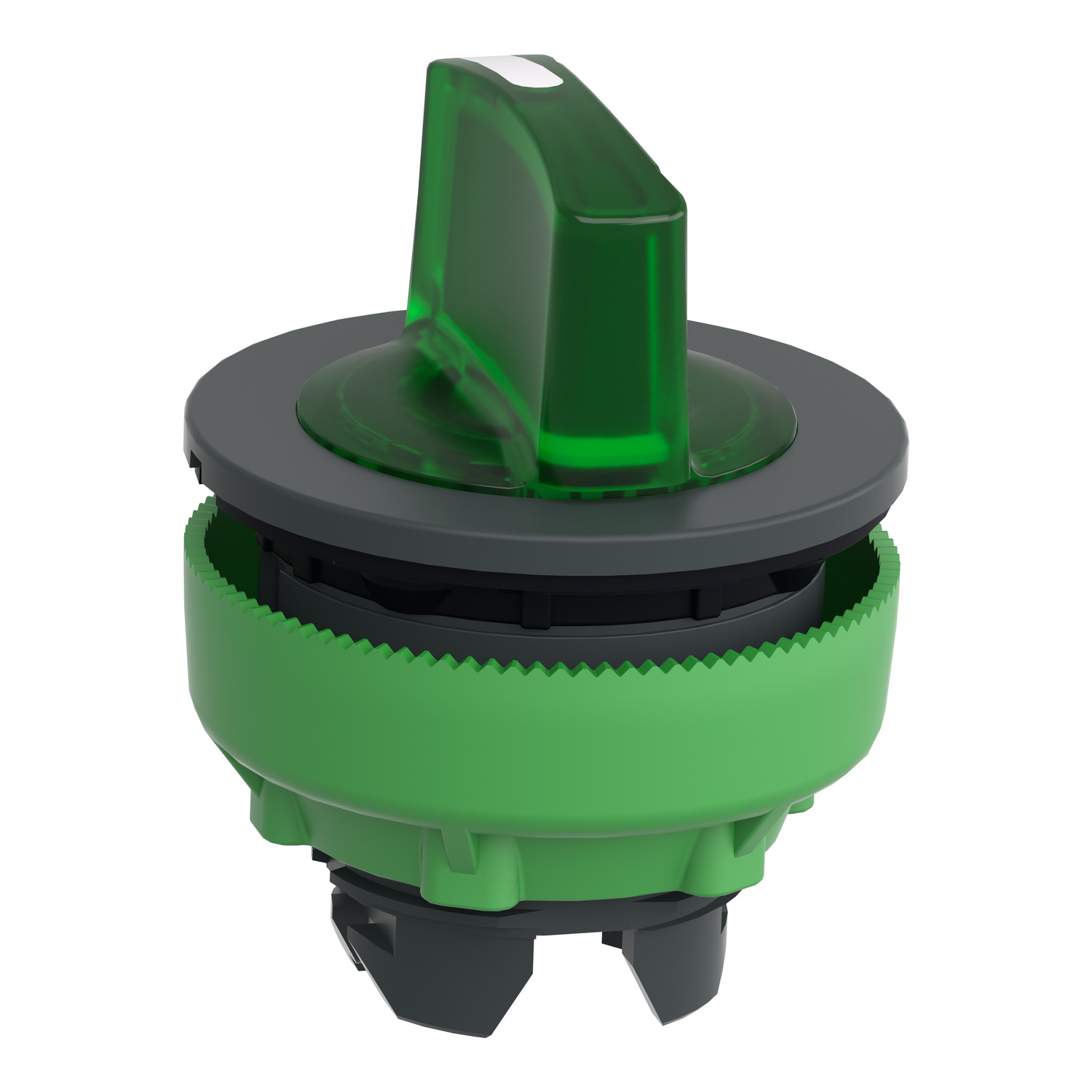 ZB5FK1333 - Head for illuminated selector switch, Harmony XB5, plastic, green handle, flush ...