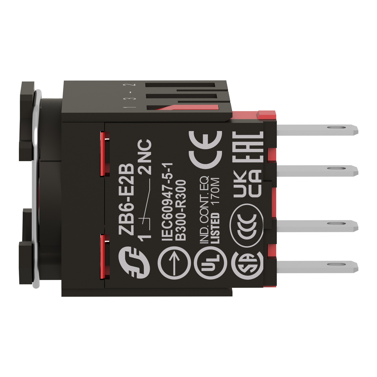 ZB6Z2B - Complete body for push buttons or selector switches, Harmony XB6, single contact, with ...