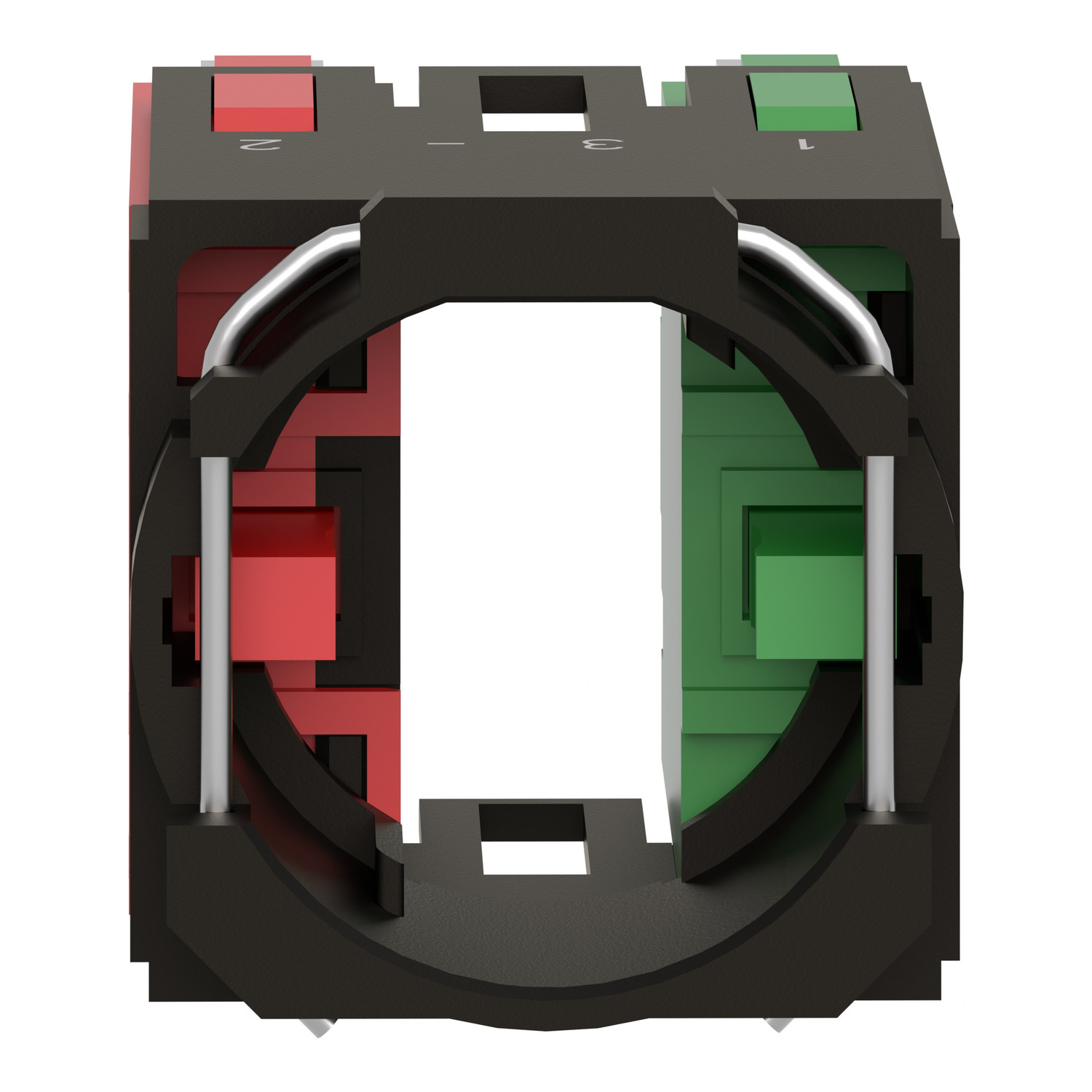 ZB6Z5B - single contact block with body/fixing collar 1NO+1NC faston ...