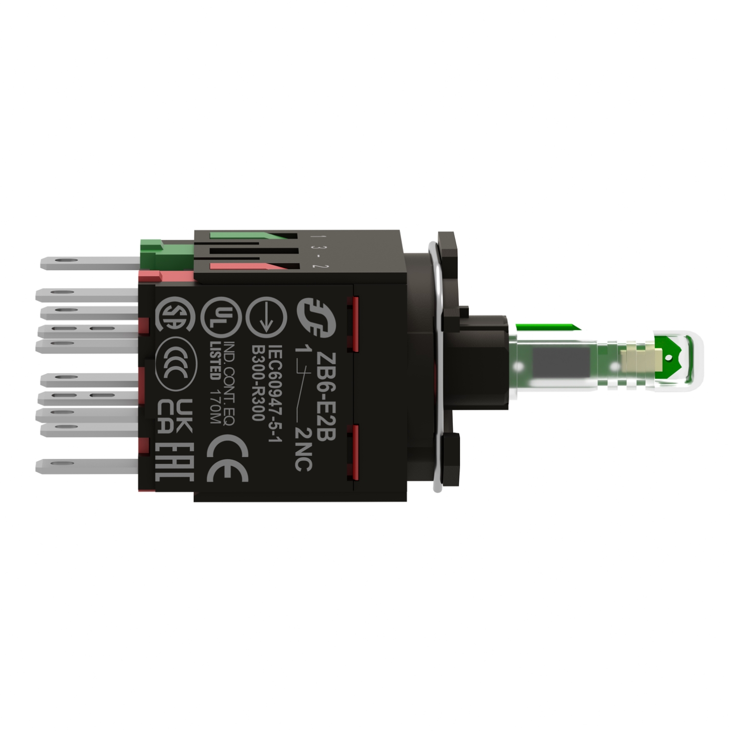 ZB6ZB51B - Complete body for illuminated push button, Harmony XB6, yellow light block, with body ...