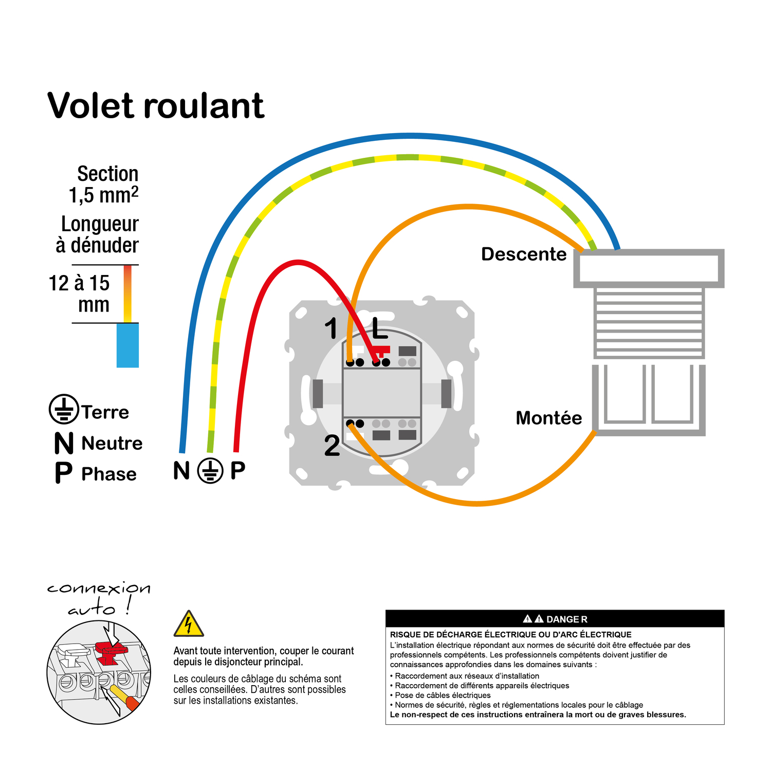 Schema de cablage S54A208 Schéma technique | Schneider Electric